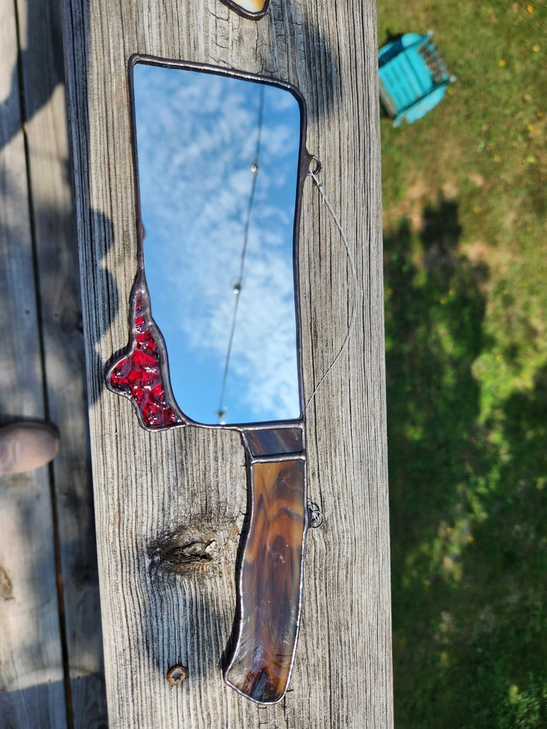 Stained Glass Bloody Butcher Knife Mirrors - Etsy