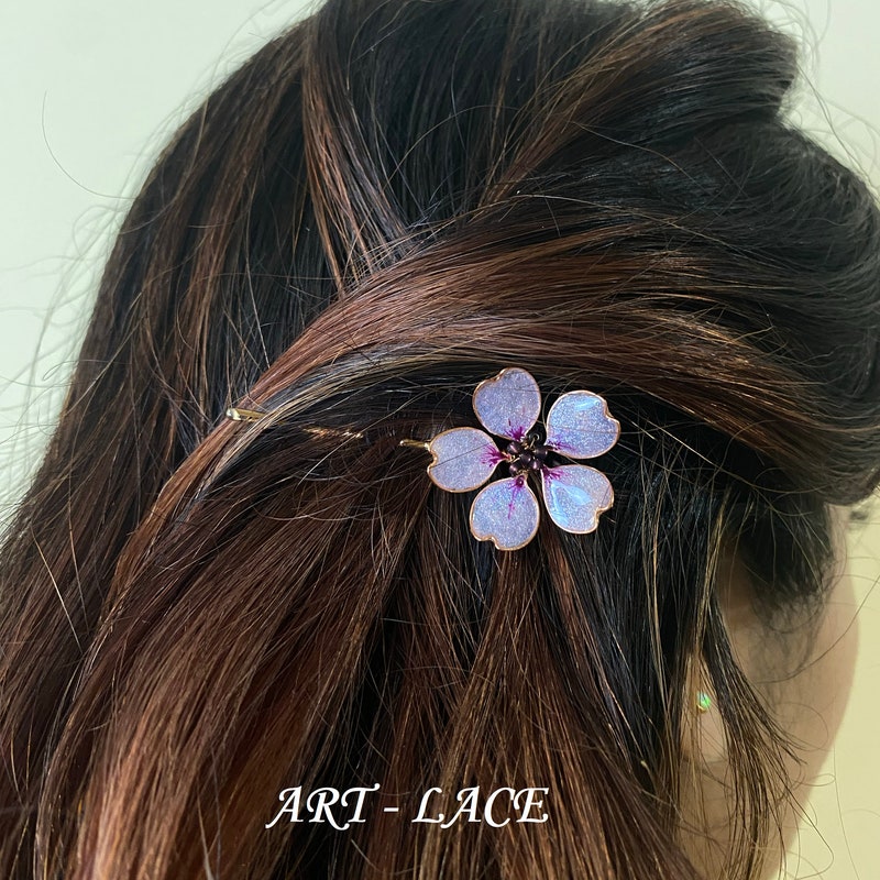 Japanese Rose Gold Hair Pin - Etsy UK