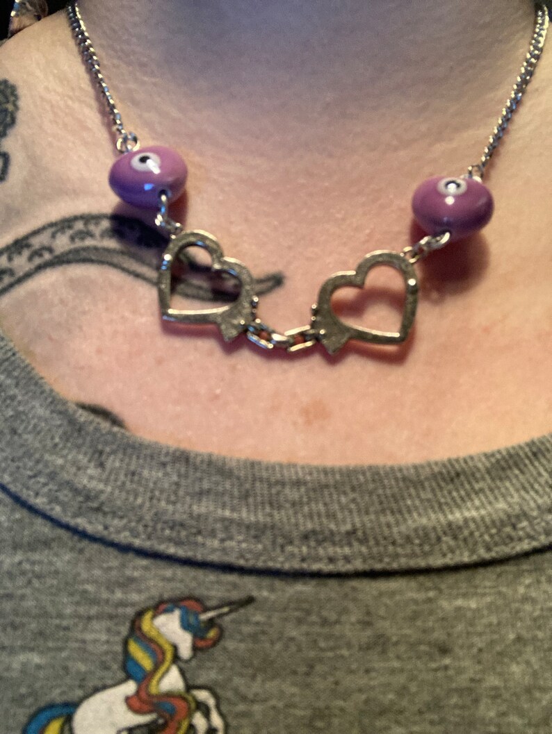 BTS Inspired I Purple You Heart Handcuff and Purple Heart Necklace - Etsy