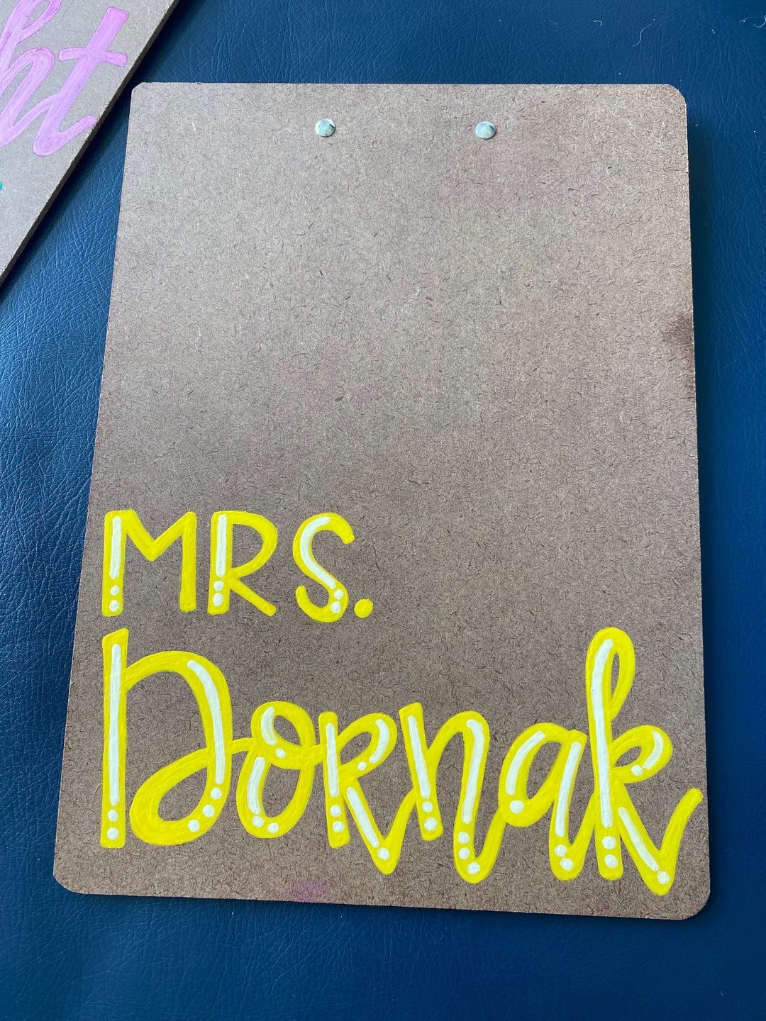 Hand Painted Clipboard / Personalized Clip Board / Customized Gift ...
