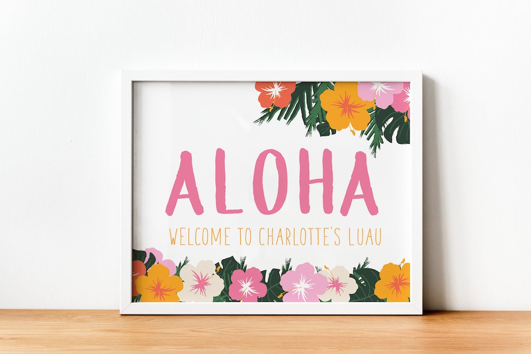 Luau Welcome Sign Luau Party Luau Party Decor Luau Birthday Luau ...