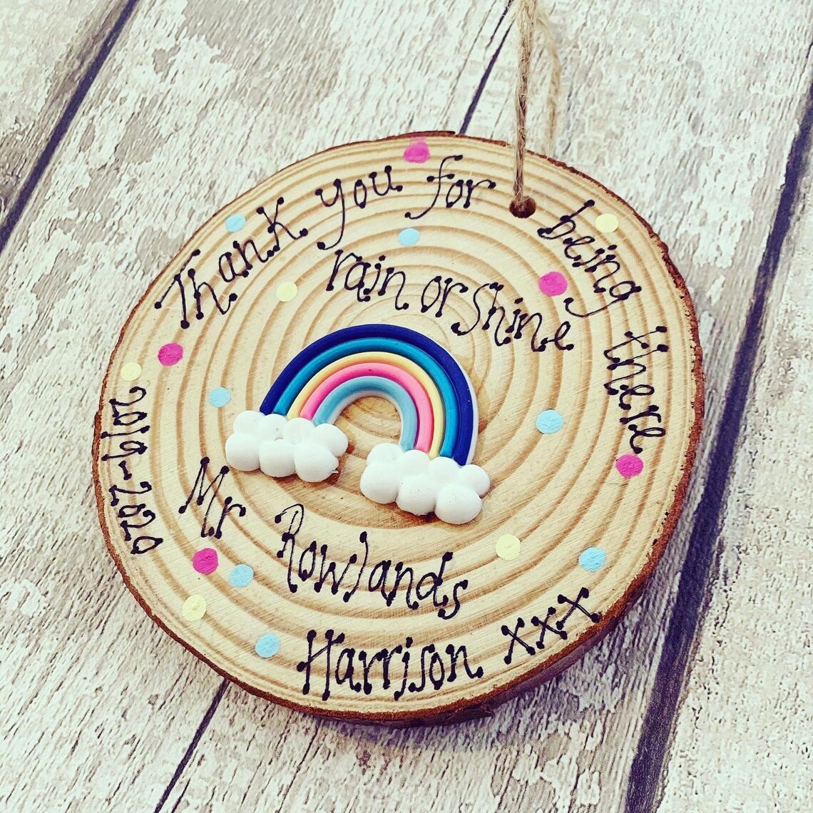 Rainbow Teacher Gift Thank You Teacher Plaque Teacher - Etsy UK