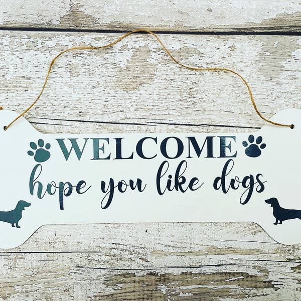 Dog Welcome Sign - Etsy UK