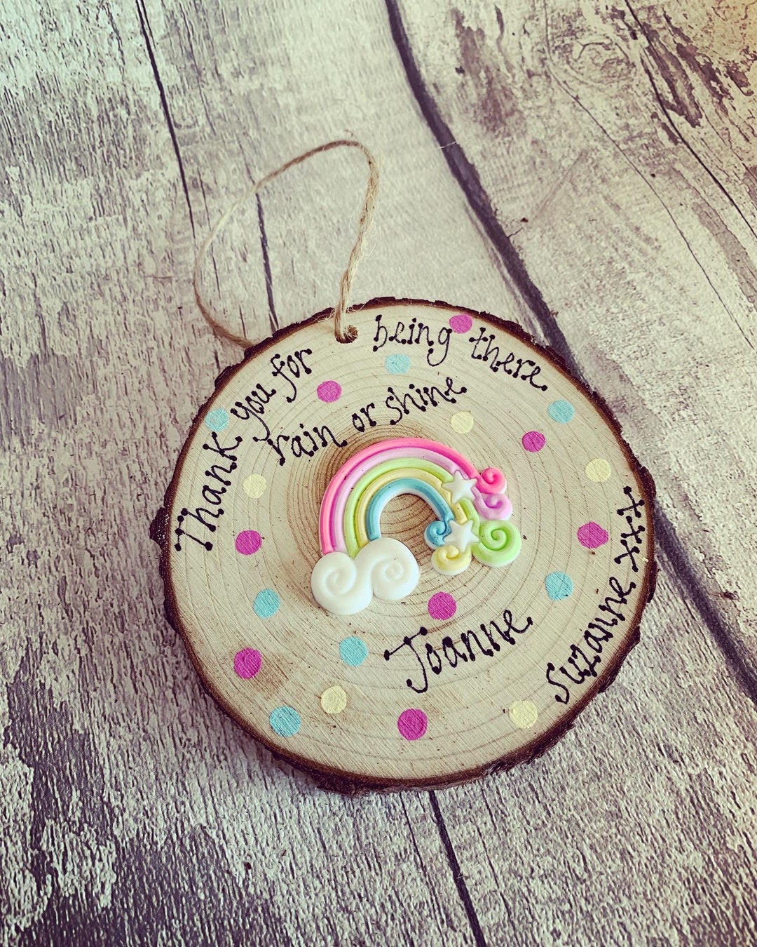 Rainbow Thank You Best Friend rainbow Hanger Rainbow - Etsy