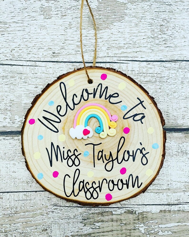 Rainbow Teacher Gift Teacher Sign Classroom Sign Nursery | Etsy UK
