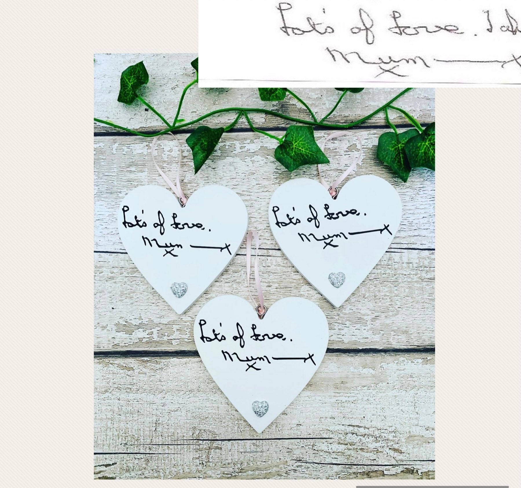 Handwritten gift handwriting from a loved one handwriting | Etsy