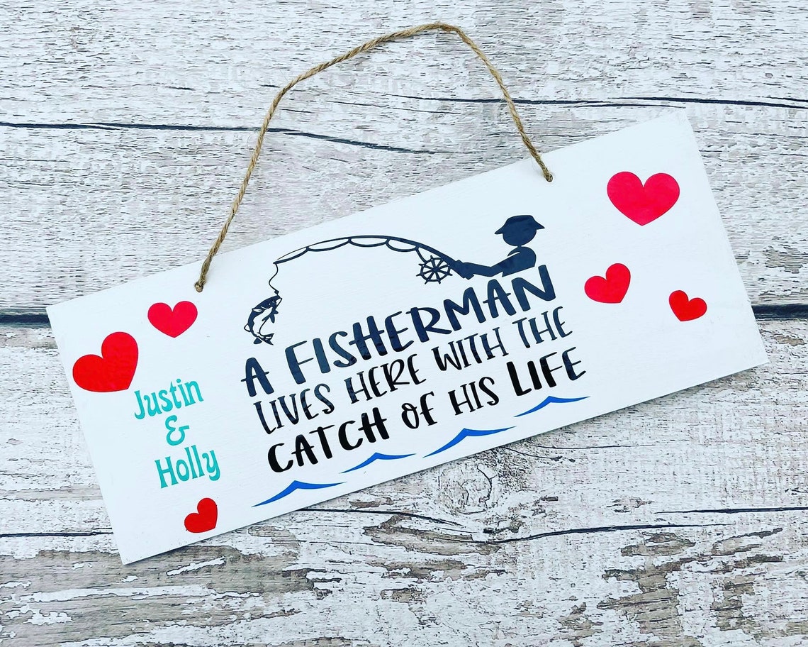 Personalised Fishing Signs Funny Fishing Sign Fisherman - Etsy UK