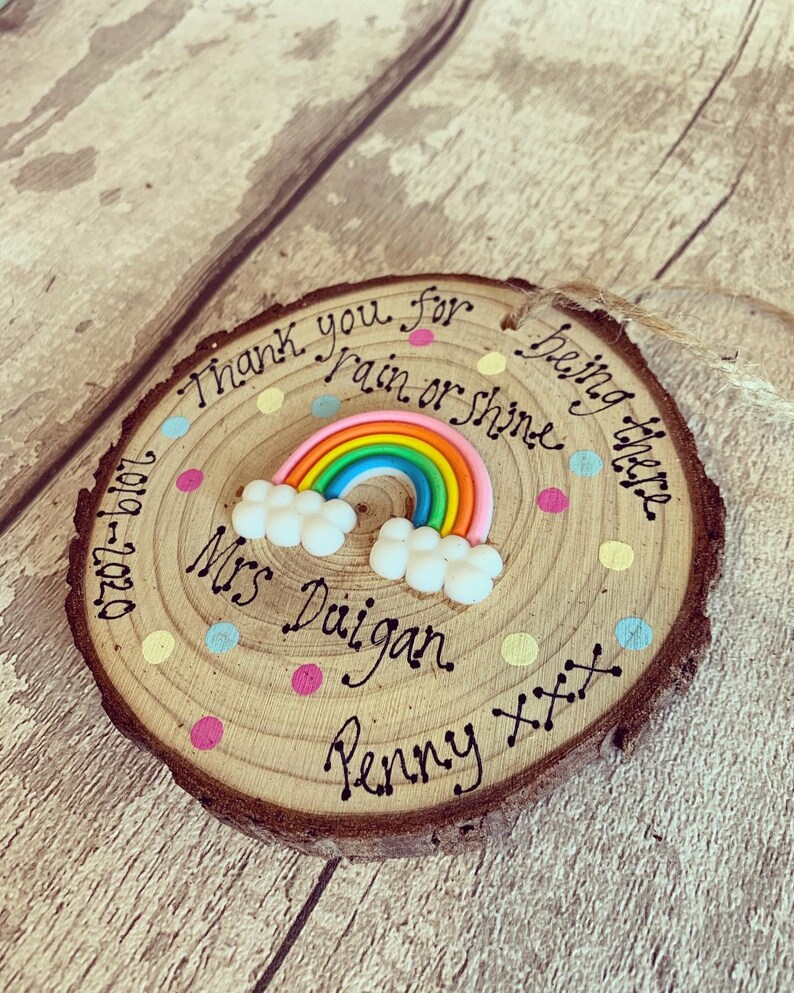 Rainbow Teacher Gift Thank You Teacher Plaque Teacher - Etsy UK