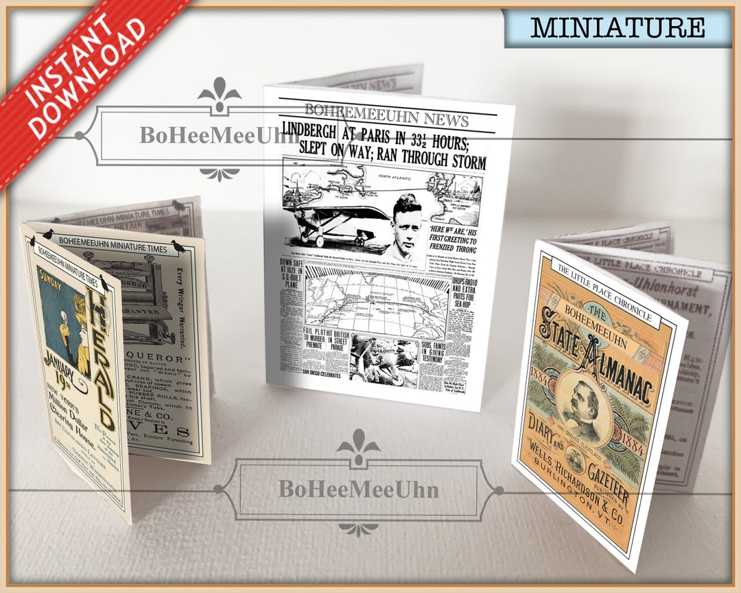 Newspaper Vintage Bundle Two Scales Newsprint Tabloid Broadsheet Paper ...