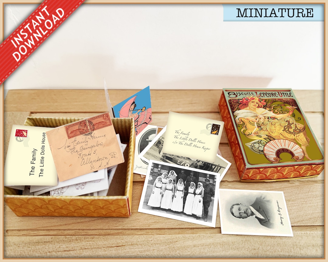 Keepsake 1920's Art Deco 3 Miniature Scales Memory Box Greeting Cards ...