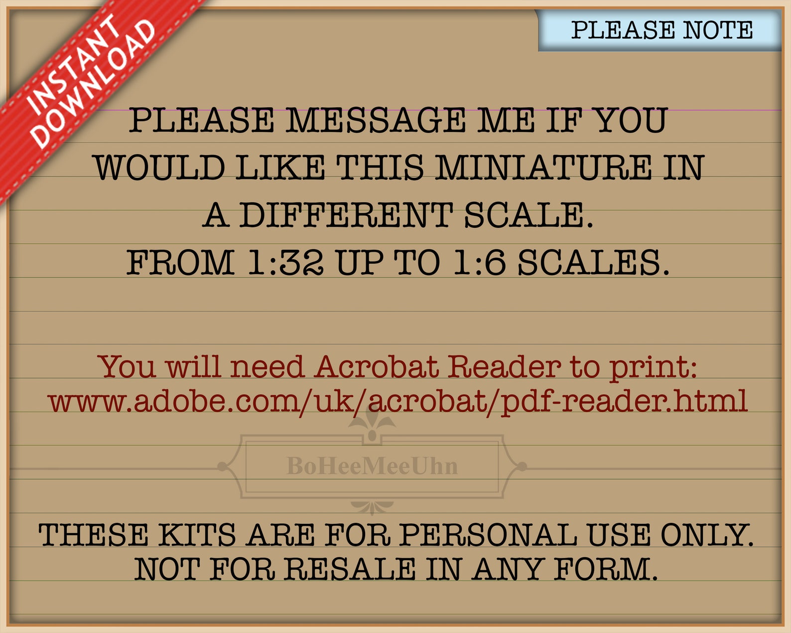 1 to 12 Scale Pretty Rulers. 9 Different Styles. Inches. Scaled 1:12 ...