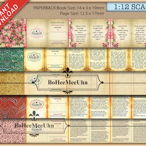 15 INSIDE PAGES for Book Covers 1/12 , 1:24 & 1/6th. 15 Amazing ...