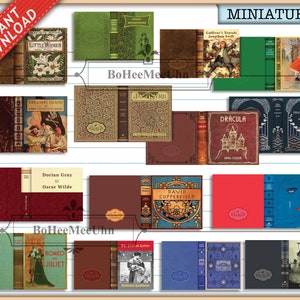 Classic Book Covers Three Scales. 30 Books. 3 Sizes. With Inside Pages ...