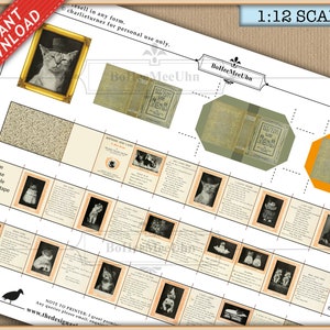 Miniature Openable 3 Scales Funny Cat Book. READABLE Instant - Etsy