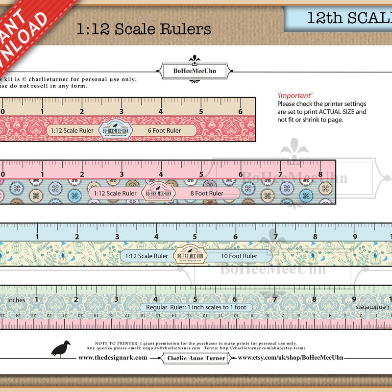 1/2 Scale Ruler - Etsy UK
