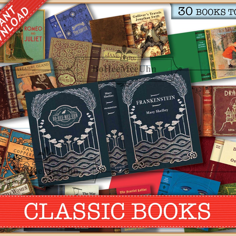 Classic Book Cover - Etsy