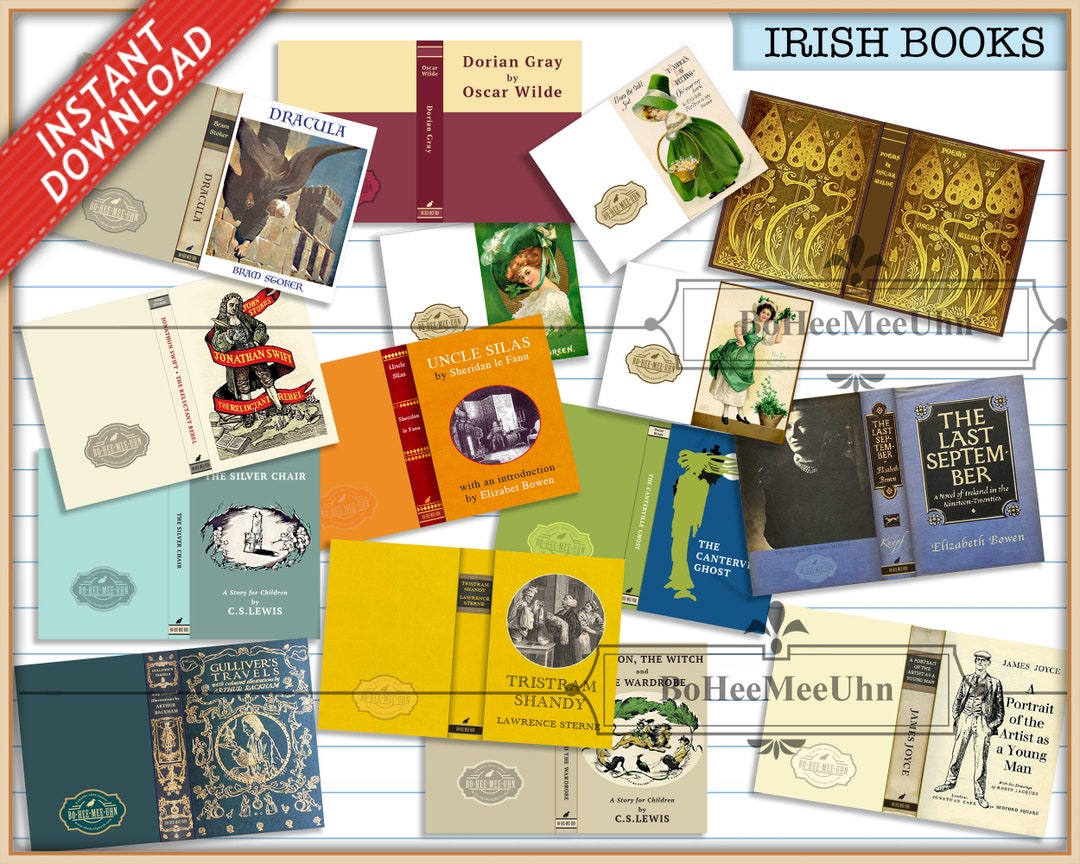12 Irish Author Book Covers in Three Scales With Inside Pages. - Etsy