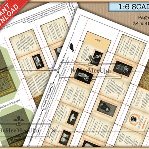 Miniature Openable 3 Scales Funny Cat Book. READABLE Instant Download ...
