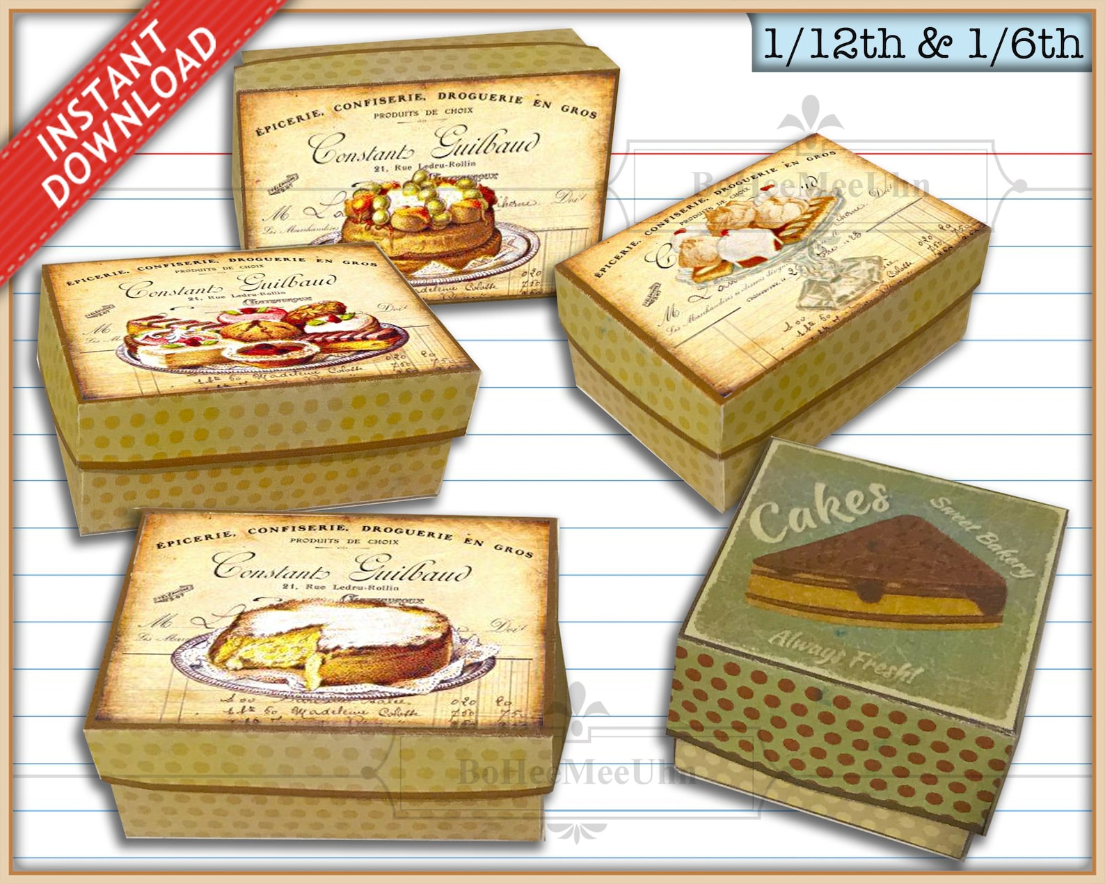 Miniature Bakery Cake Boxes for Shop or Kitchen Plus - Etsy