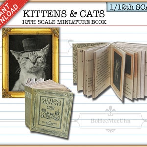 Miniature Openable 3 Scales Funny Cat Book. READABLE Instant - Etsy