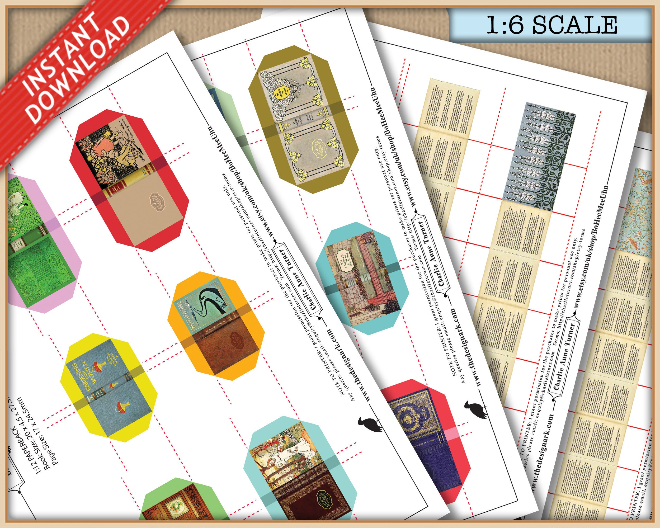 Garden Book Covers X 15. With Inside Pages and Instructions. Printable ...