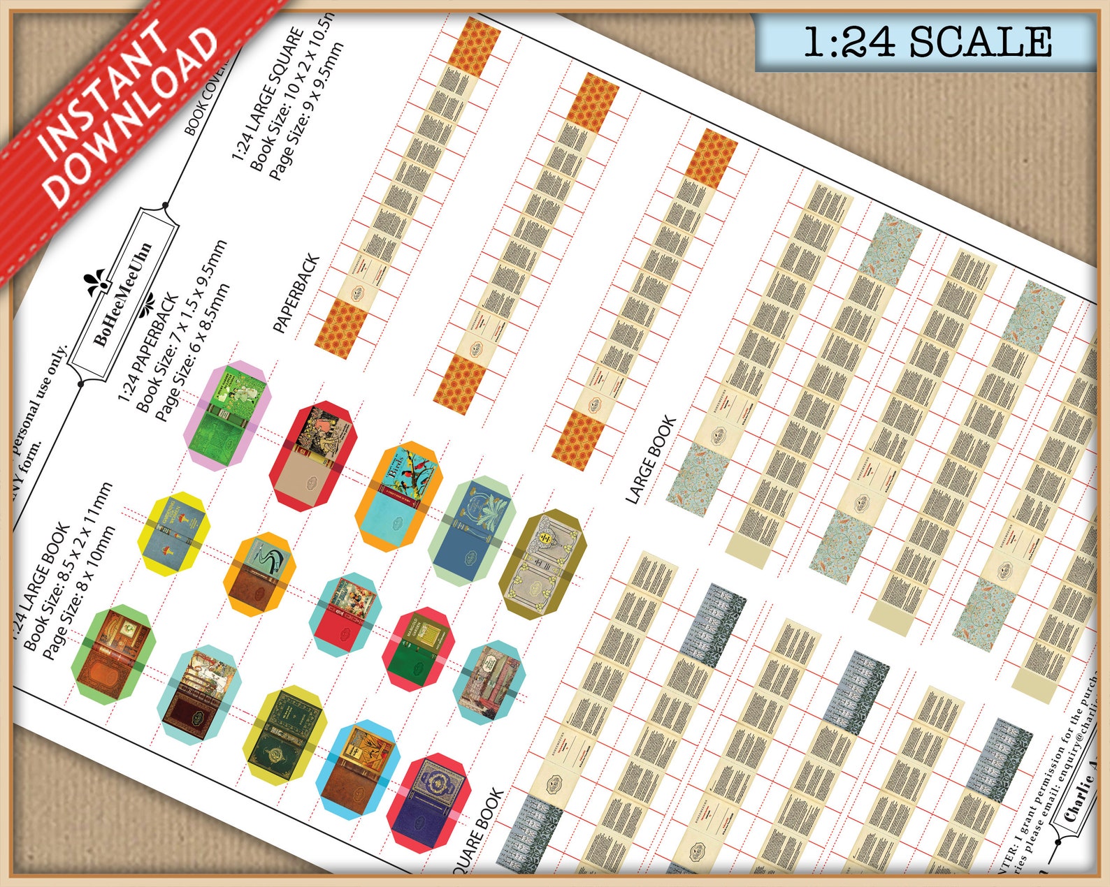 Garden Book Covers X 15. With Inside Pages and Instructions. Printable ...
