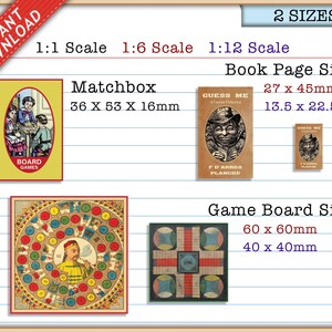 Vintage Antique Board Games in a Storage Matchbox. Plus 22 Page Guess ...