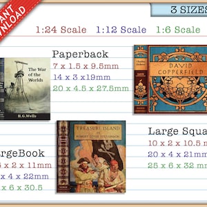 Classic Book Covers Three Scales. 30 Books. 3 Sizes. With Inside Pages ...