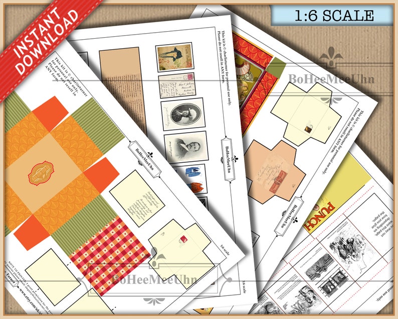 Keepsake 1920's Art Deco 3 Miniature Scales Memory Box Greeting Cards ...