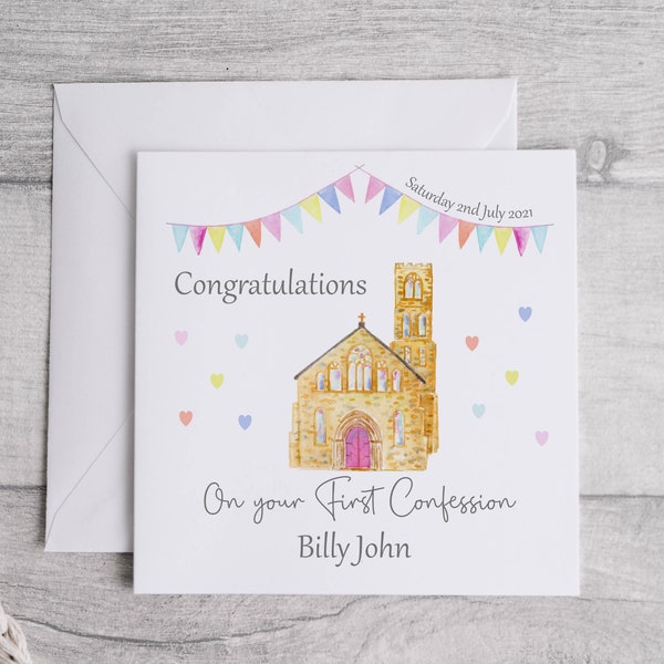 First Reconciliation Cards - Etsy