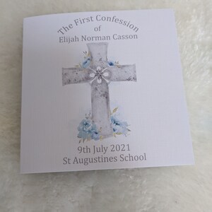 Personalised First Confession Card, Card for Son, Daughter, Godson ...