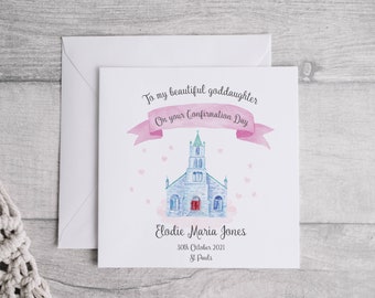 Personalised Confirmation Card Girl's Confirmation Card - Etsy