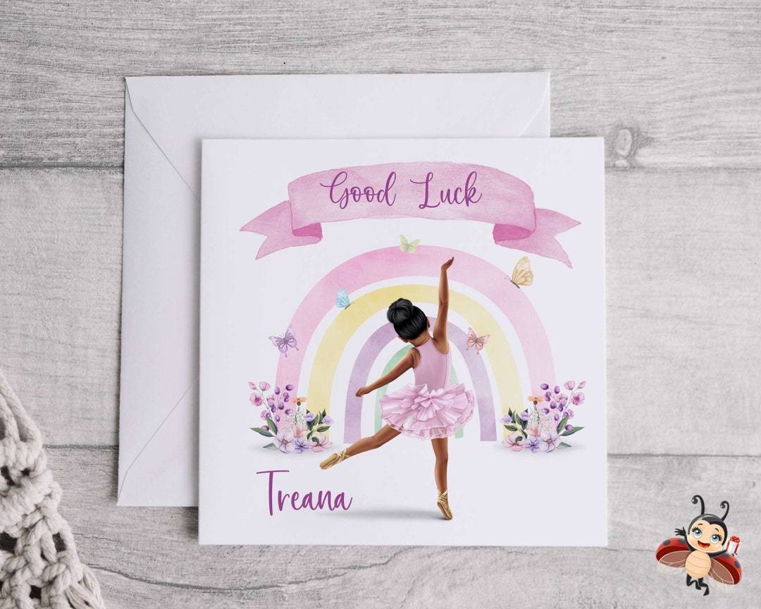 Personalised Good Luck Ballet Card /congratulations Ballet Card ...