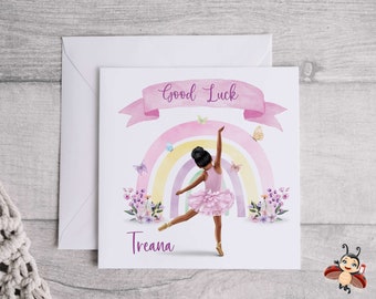 Personalised Good Luck Ballet Card Congratulations Ballet - Etsy