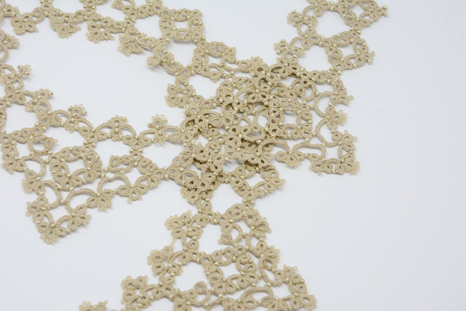 Tatted Lace Unique Artisan Collar Necklace Victorian - Etsy