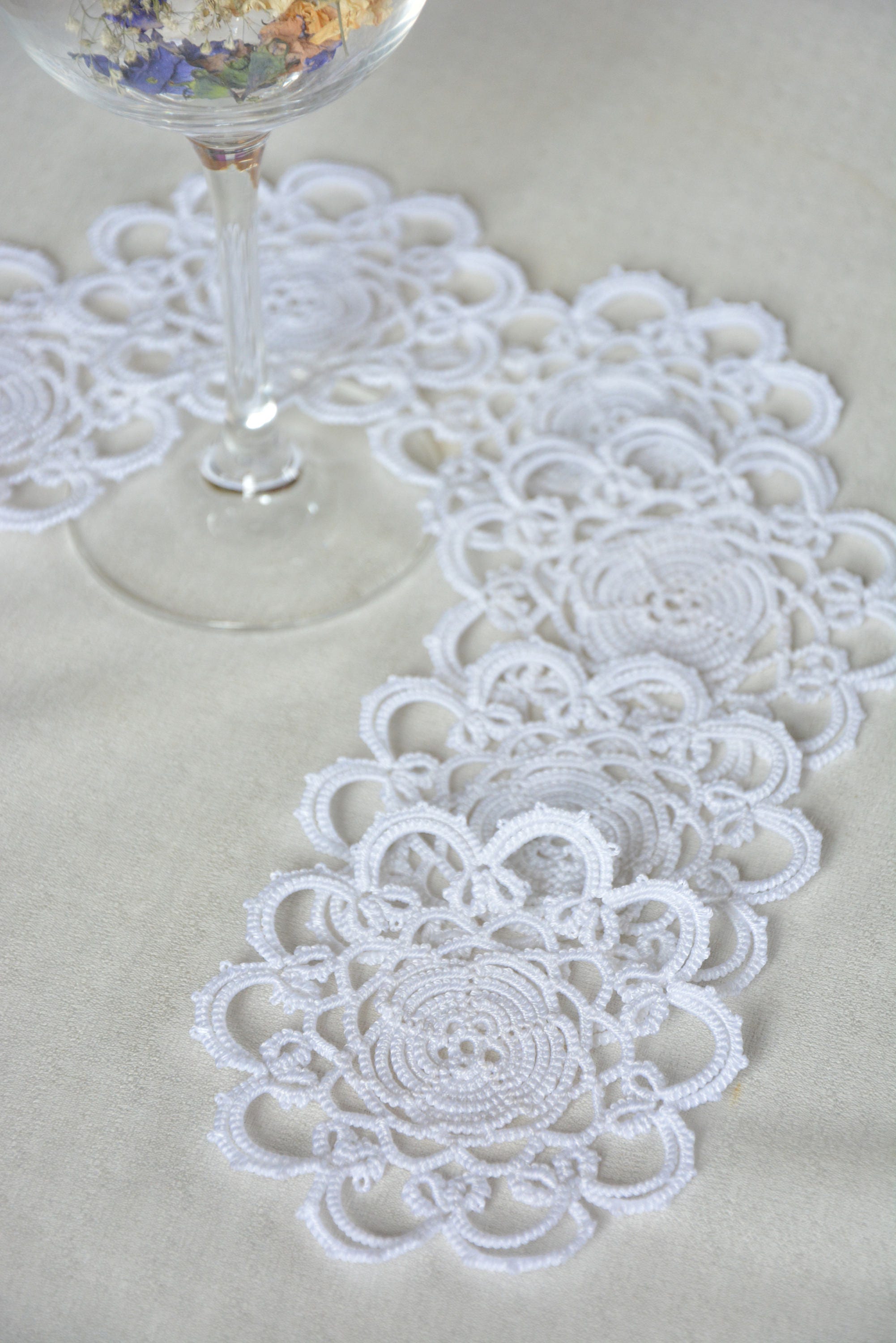 Set of Doilies Tea Set Lace Doily Set Tea Gift Set Mini Doilies ...