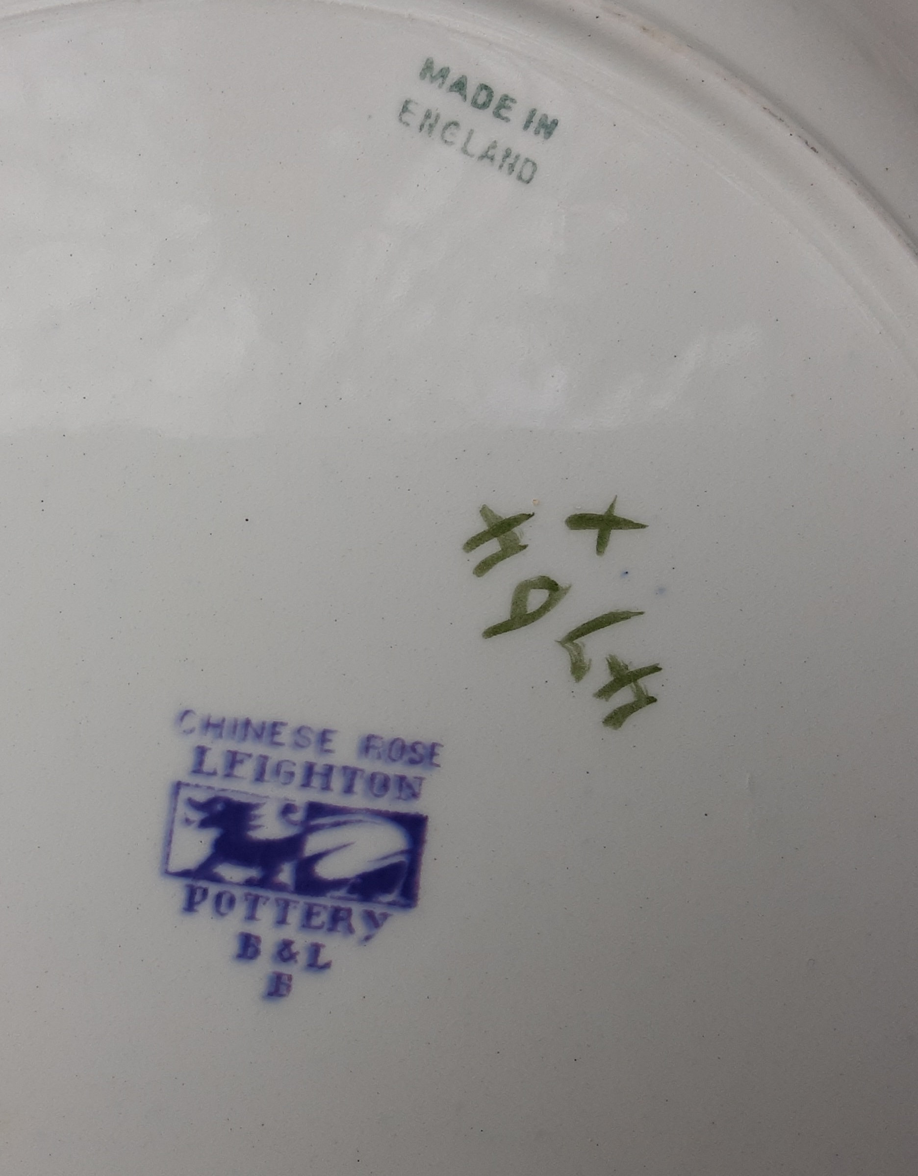 LEIGHTON POTTERY B&L, Made in England, Chinese Rose Chintz Pattern ...