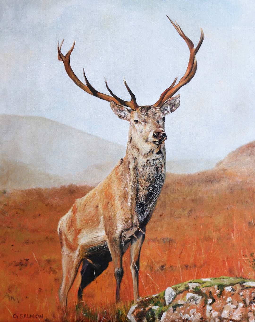 Wild Scottish Stag oil Painting, 2023 - Etsy
