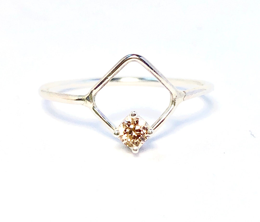 Diamond Shape Ring: Open Diamond Ring, Diamond Shaped Ring, Pink ...