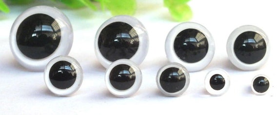 WHITE Teddy Bear Eyes Sizes 6mm 24mm Sold in Lots of 5 | Etsy