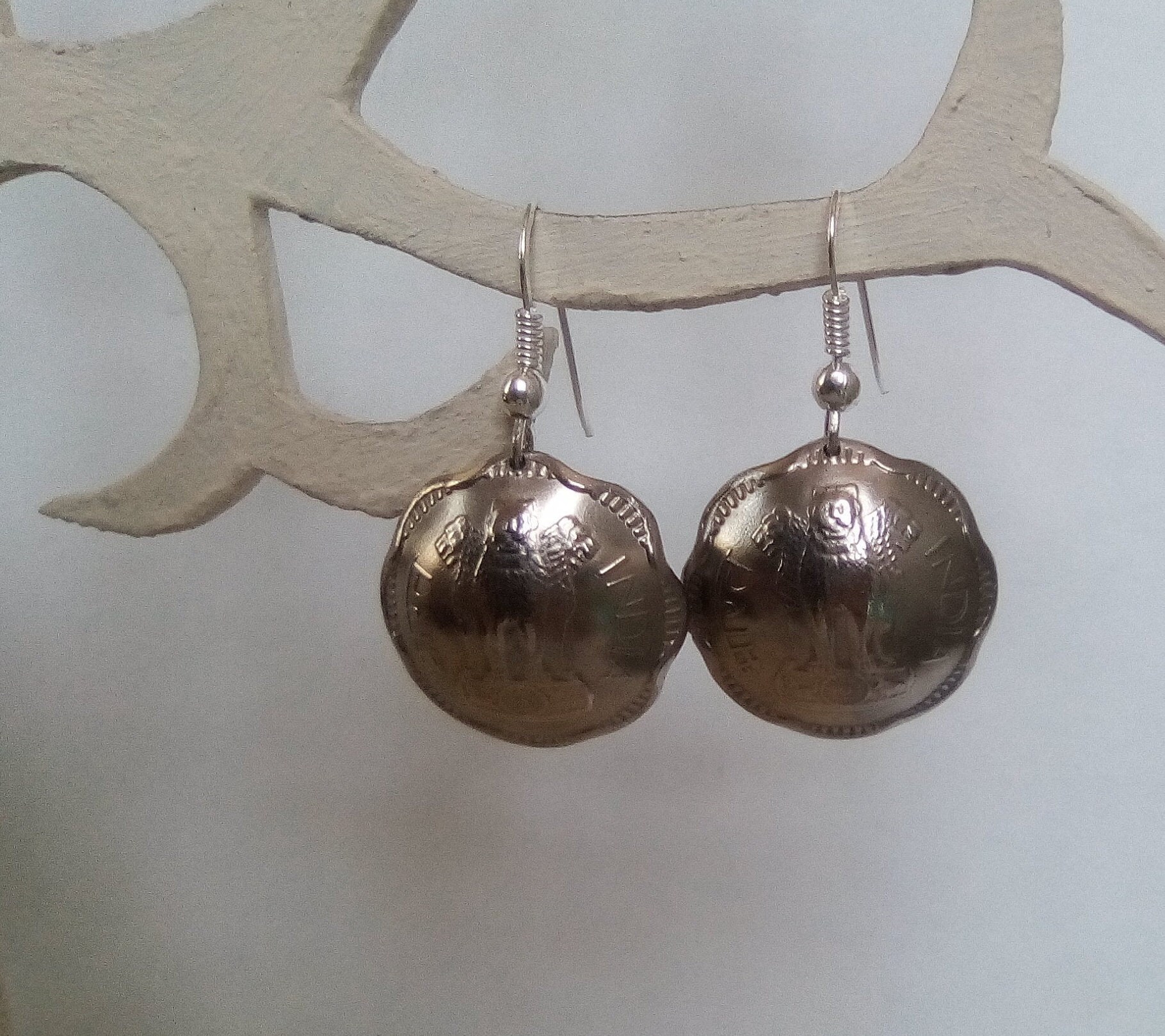 Earrings in 10 Paise From India From 1966 and Sterling Silver - Etsy UK