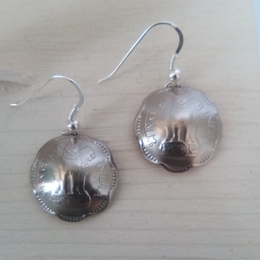 Earrings in 10 Paise From India From 1966 and 925 Sterling Silver ...