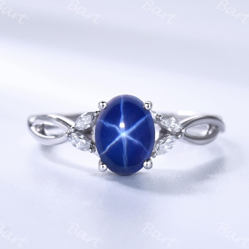 White Sapphire Paver Ring - Etsy