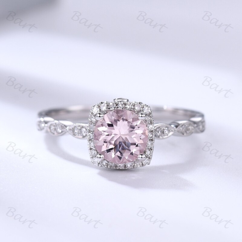 White Gold Morganite - Etsy