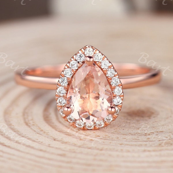 Rose Gold Morganite Ring - Etsy