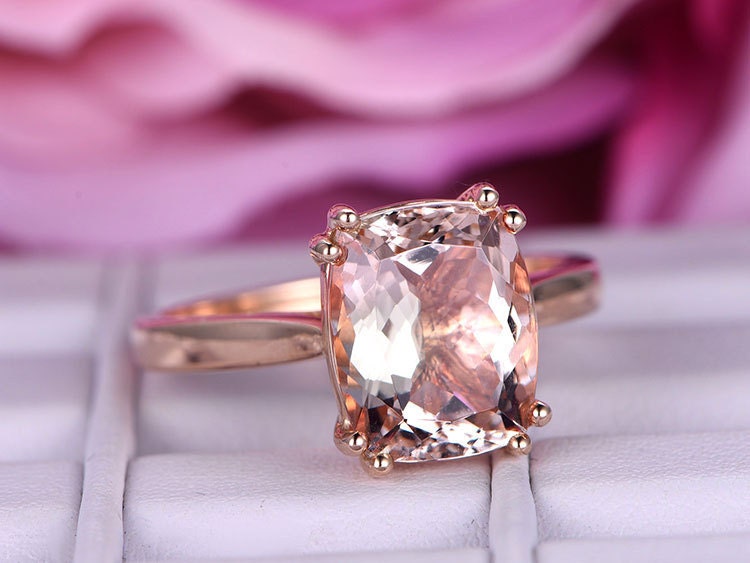 Natural Morganite Band Ring - Etsy