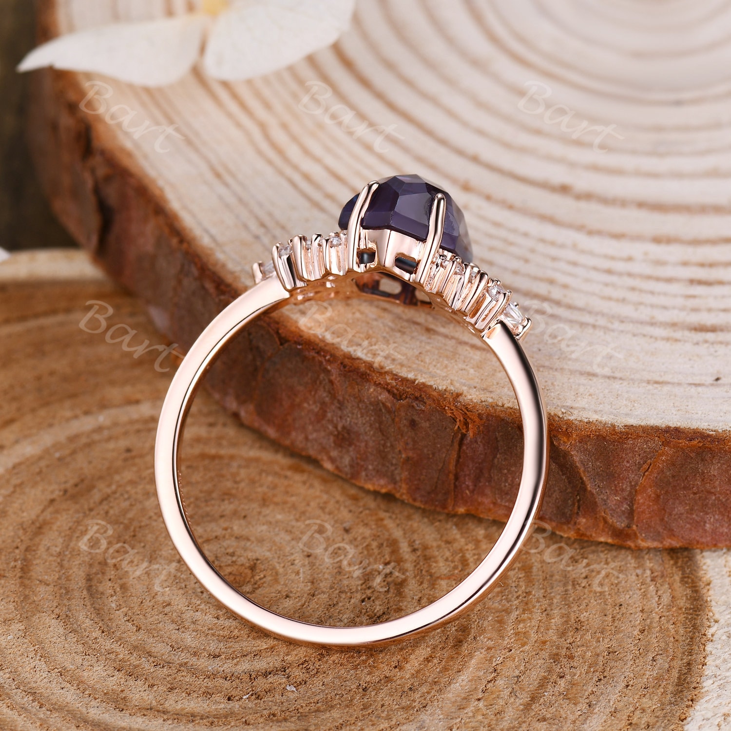 Vintage Alexandrite Promise Ring for Womenhexagon Alexandrite - Etsy