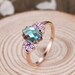 Vintage Alexandrite Promise Ring for Women,hexagon Alexandrite Ring ...