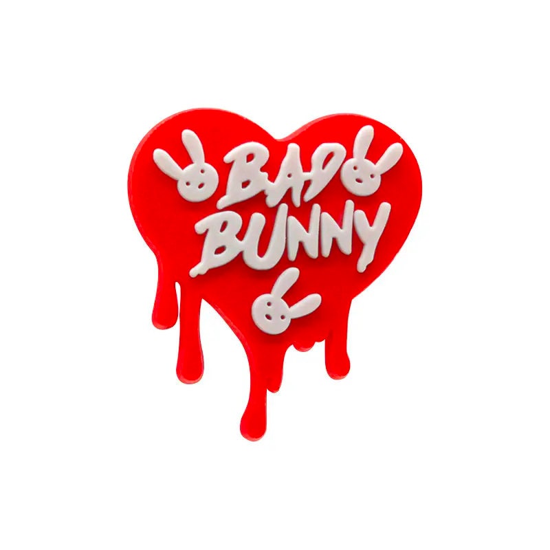 Bad Bunny Heart Logo Shoe Charm - Etsy