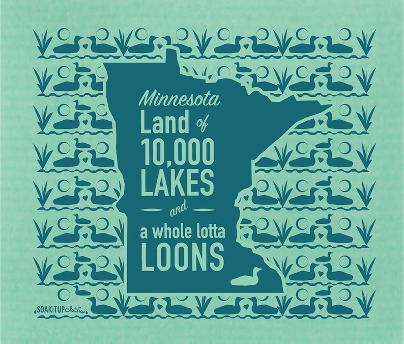 Minnesota Land of 10000 Lakes and a Whole Lotta Loons Swedish - Etsy